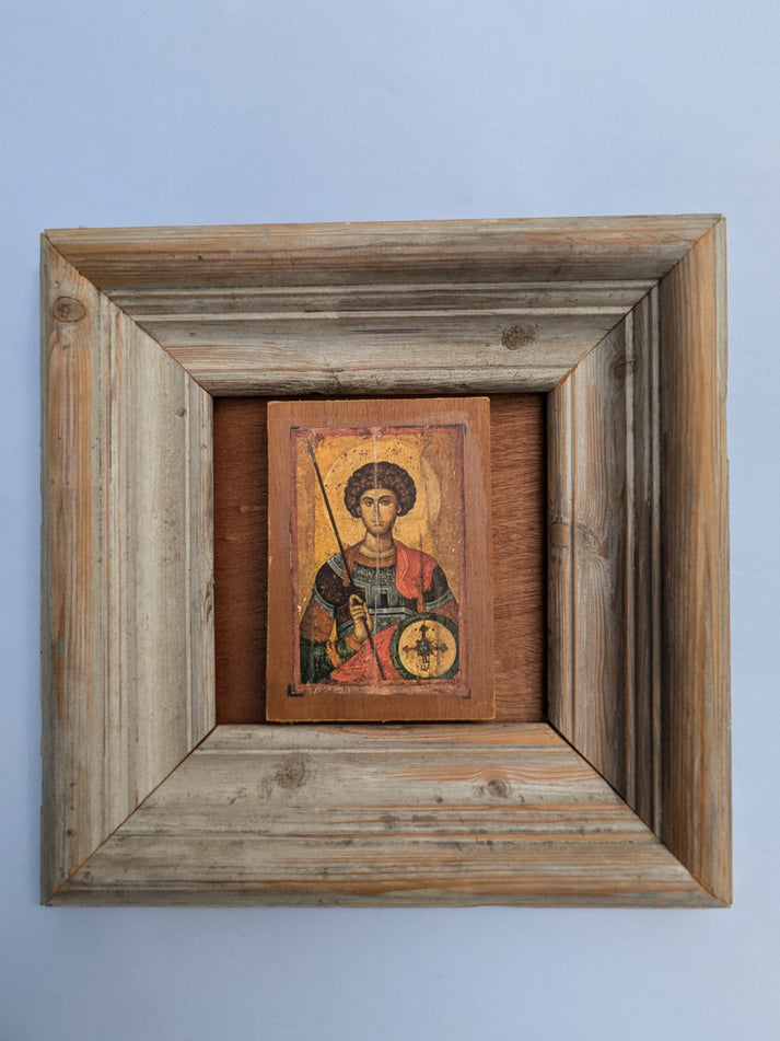 Saint George icon, Original Mixed Media Christian Art | Simon Lee ...