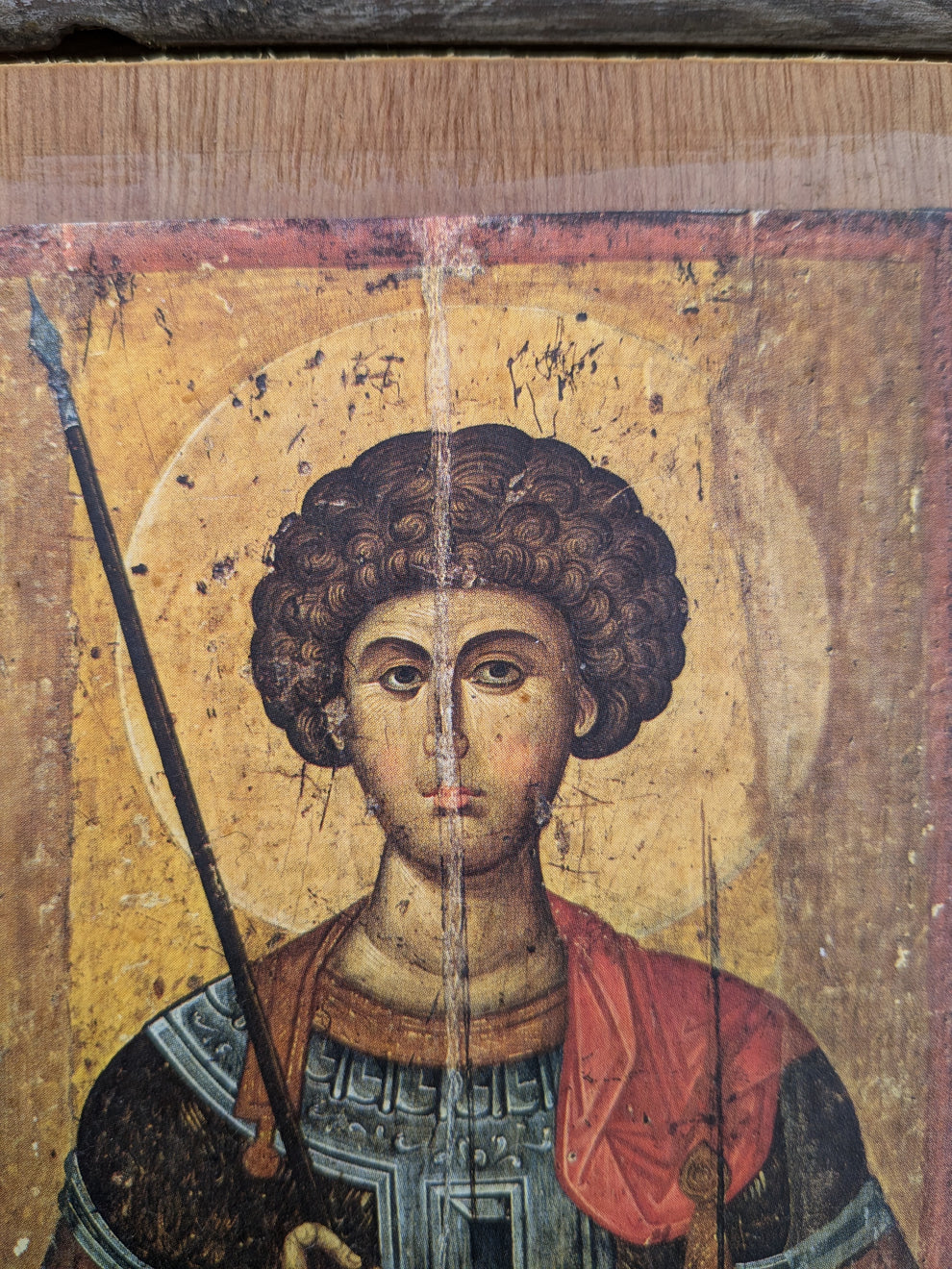 Saint George: Original Mixed Media Byzantine Icon
